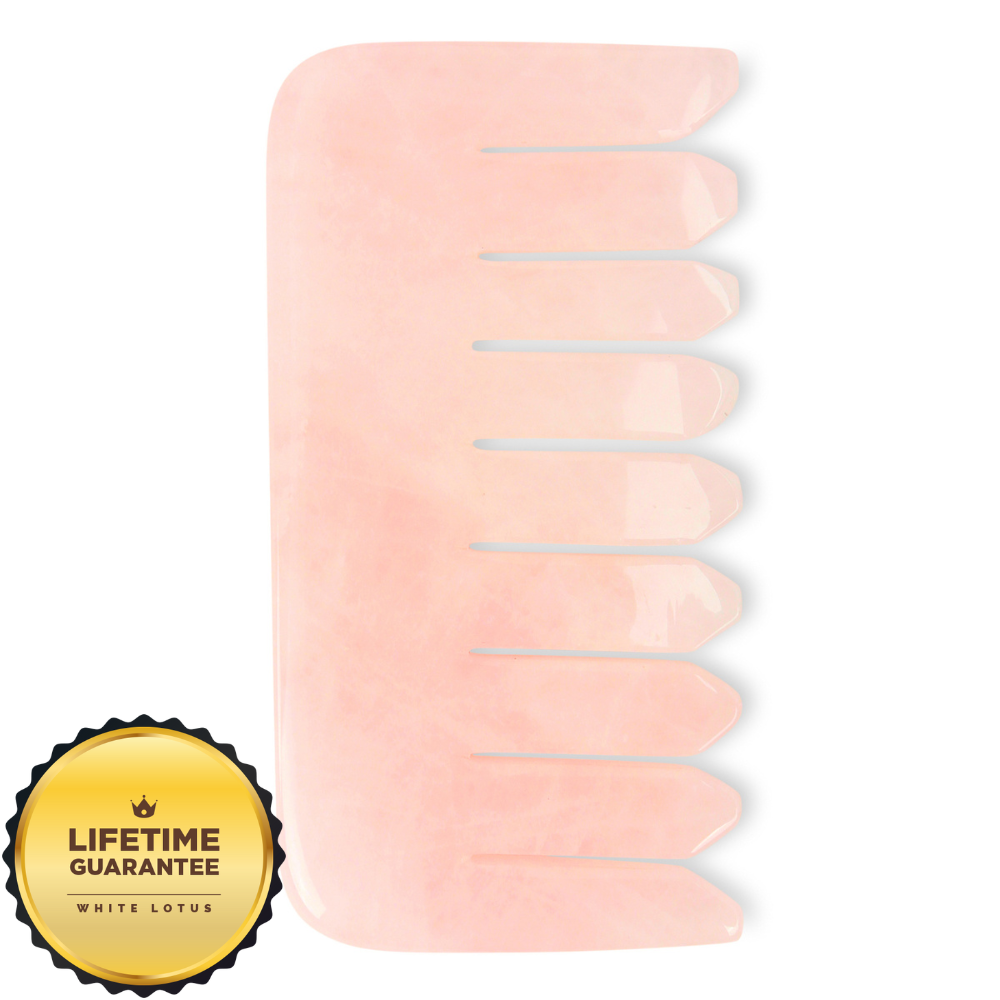 Rose Quartz Comb - Natural Chemical Free Crystal for Silky Luxurious H