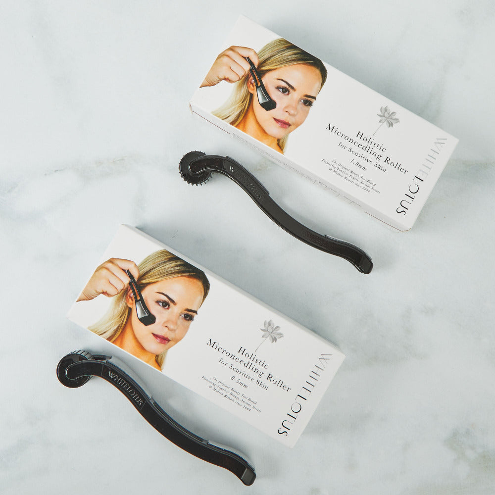 #1 Metal Free Hypoallergenic Derma Roller for Microneedling – White Lotus